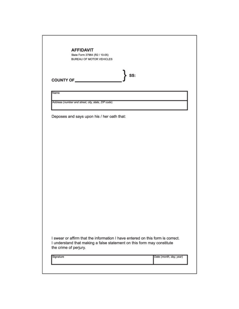 different affidavit of support forms - AffidavitForm.net