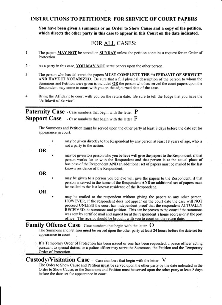 Process Server Affidavit Of Service Form - AffidavitForm.net
